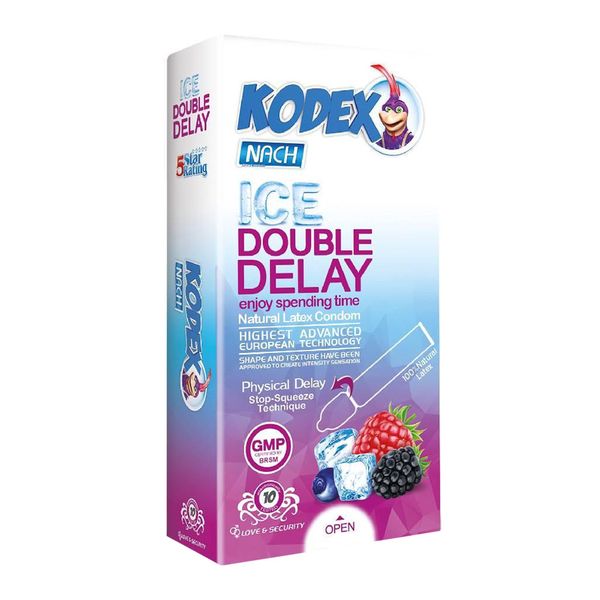 مشخصات ، قیمت و خرید کاندوم 10 عددی Ice Double Delay کدکس | روژا شاپ